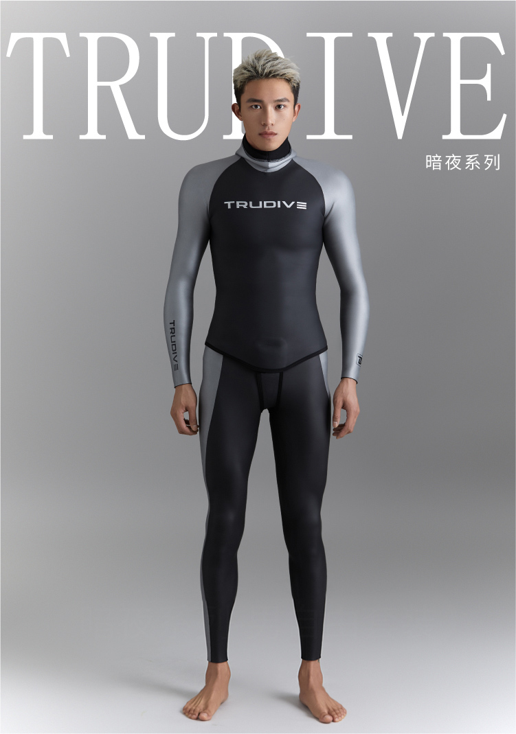 TRUDIVE【暗夜系列】男款雙色滑面3mm防寒衣 - 女子的海Ms.Ocean